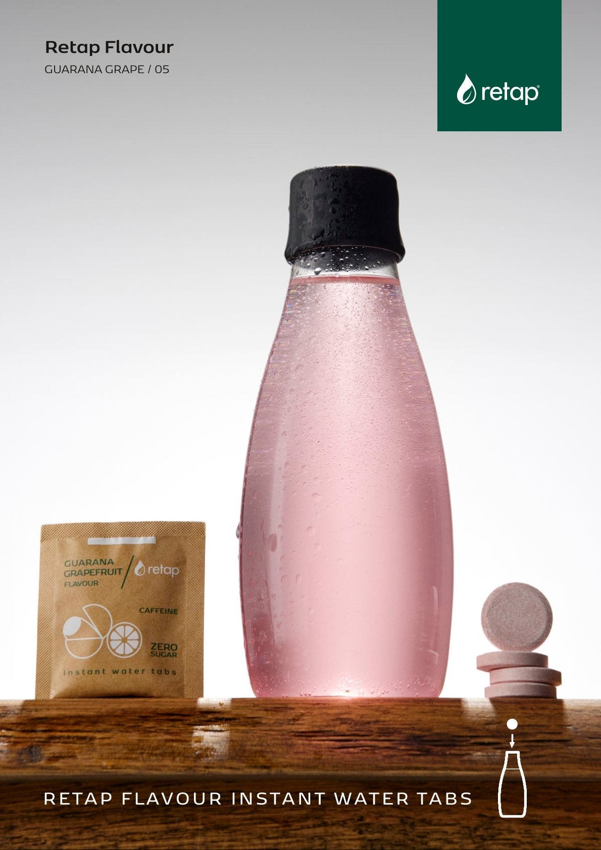 Retap_Flavour Instant Water Tabs: Guarana/Grapefruit